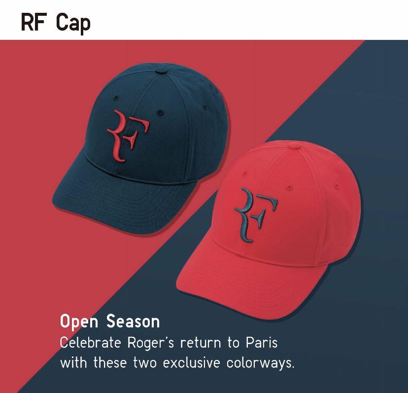 Roger Federer RF Uniqlo Cap - red, Men's Fashion, Watches & Accessories ...