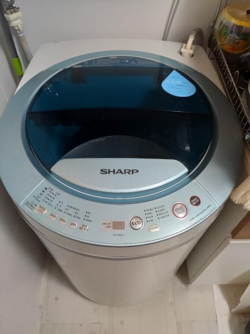 Sharp top load washing machine ES-R80GS-G, TV & Home Appliances ...