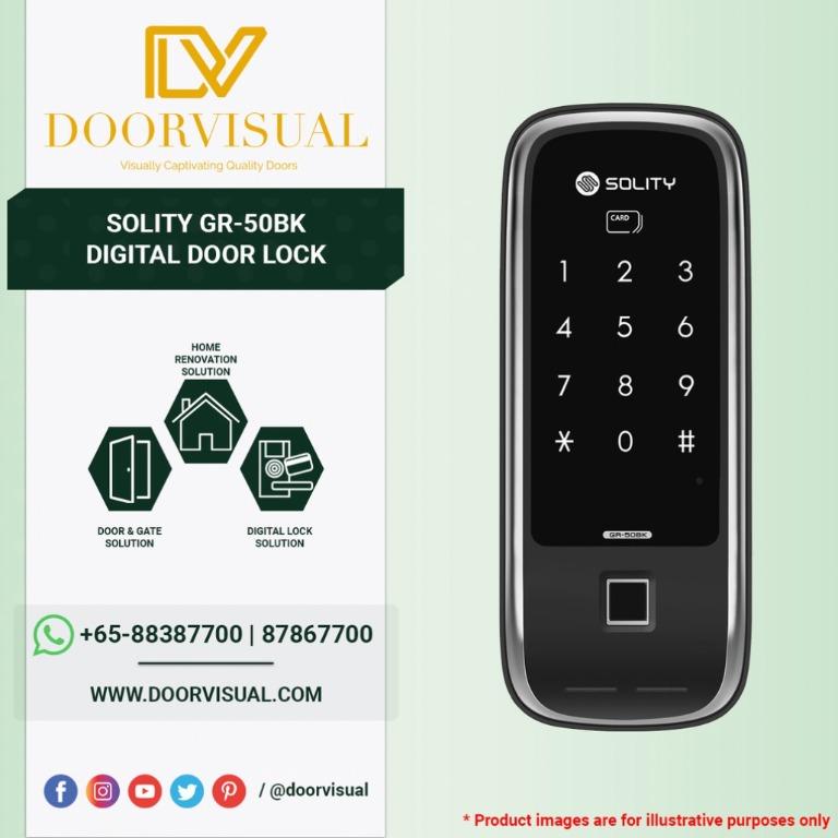 Solity GR-50BK Digital Lock | Solity GR-50BK Premium Fingerprint ...