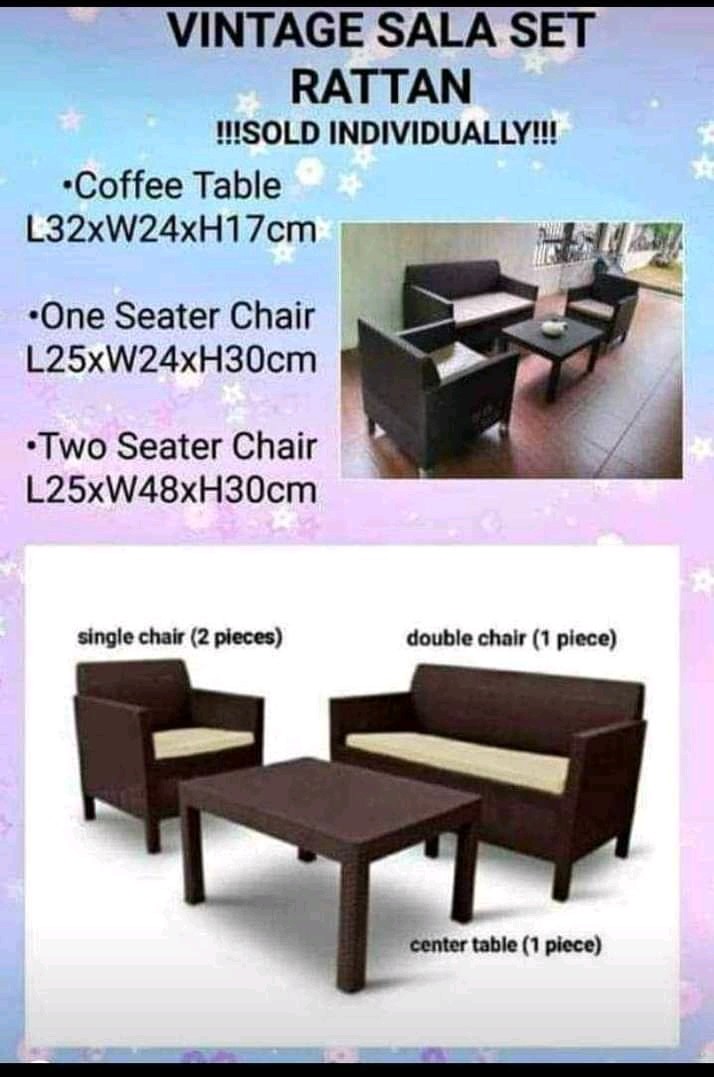 Synthetic Rattan Sala Sets, Furniture & Home Living, Outdoor Furniture ...