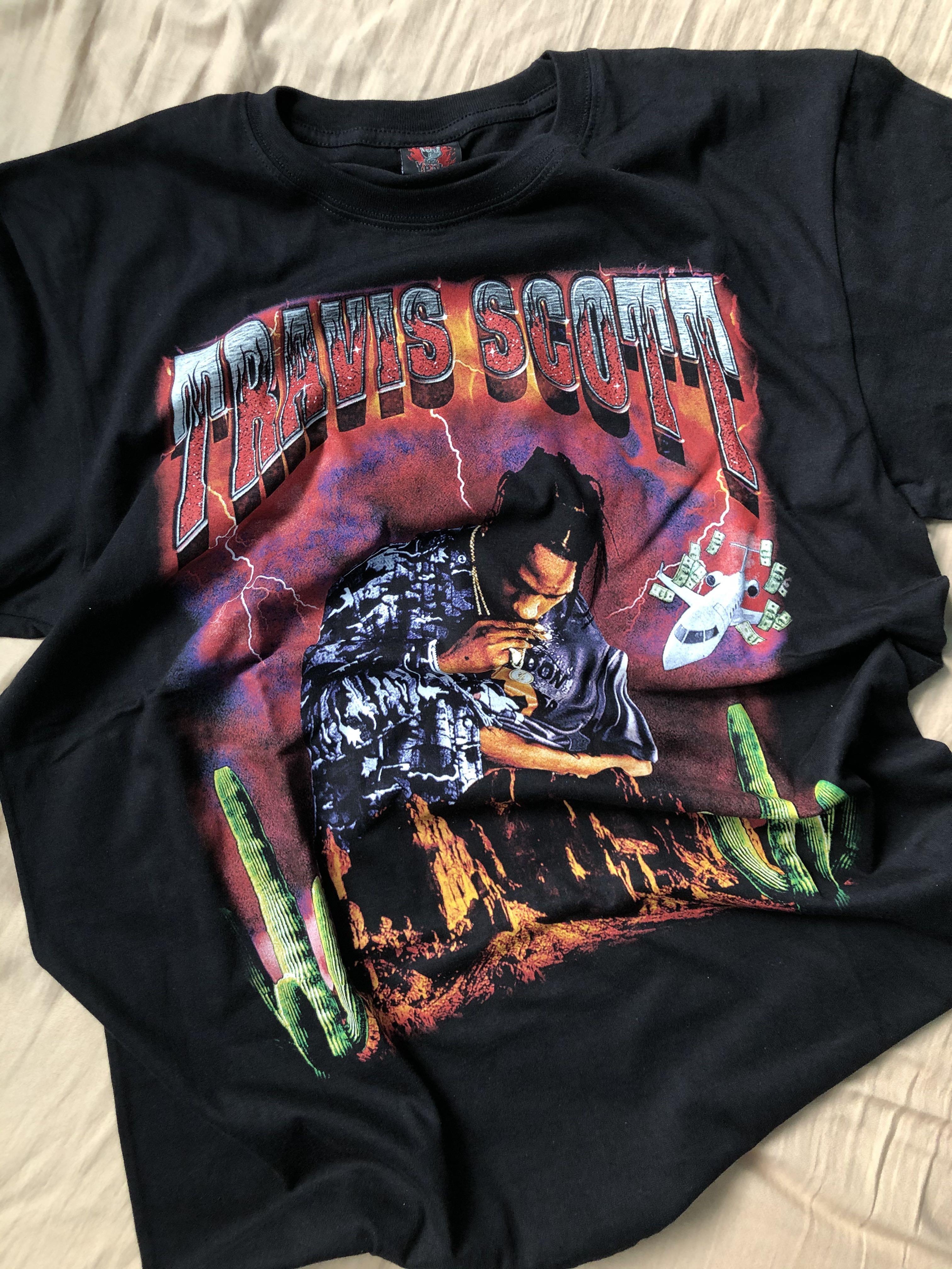 TRAVIS SCOTT BOOTLEG SHIRT, Men's Fashion, Tops & Sets, Tshirts & Polo ...