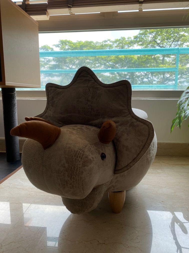 Triceratops dinosaur storage bench, Furniture & Home Living, Home Decor ...