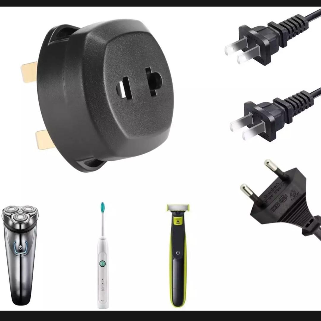 UK Travel Converter Adaptor Plug 2 Pin Euro to UK 3 Pin Plug Adaptor ...