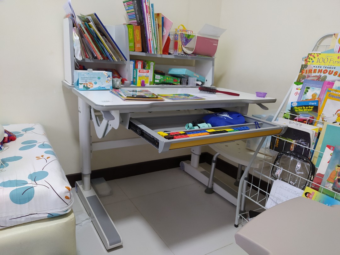 Adjustable/ergonomic Study table, Furniture & Home Living, Furniture ...