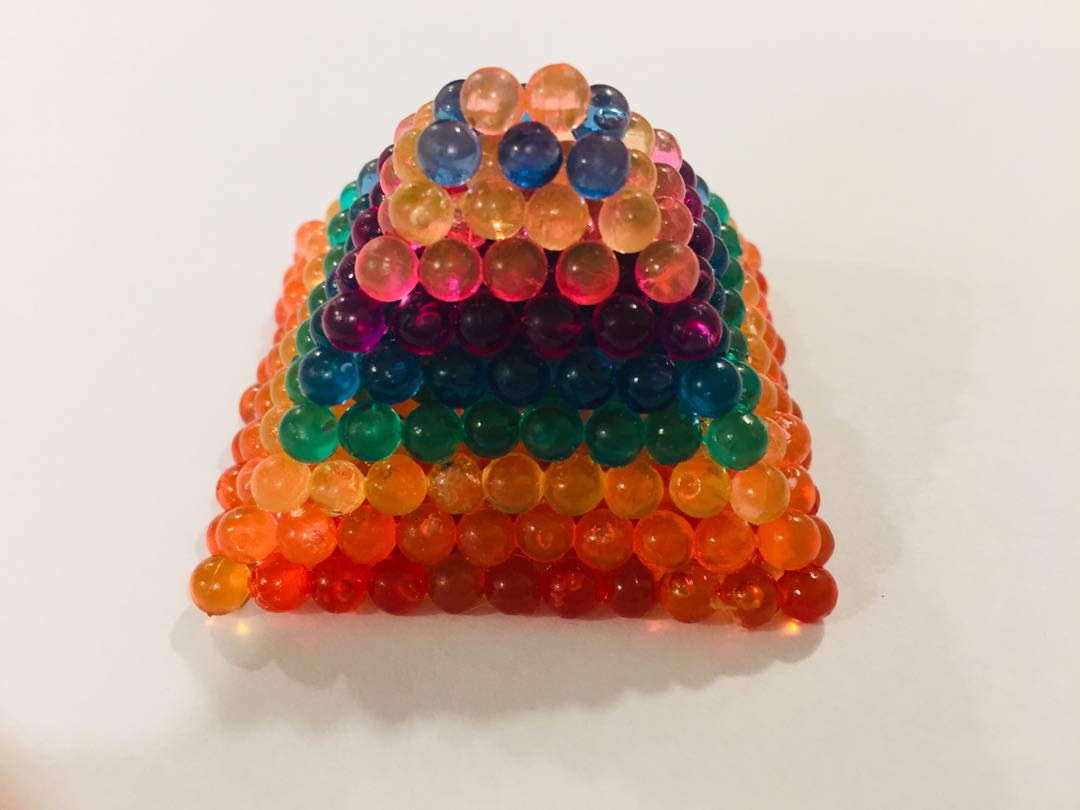 Aqua bead pyramid, Hobbies & Toys, Stationery & Craft, Handmade Craft ...