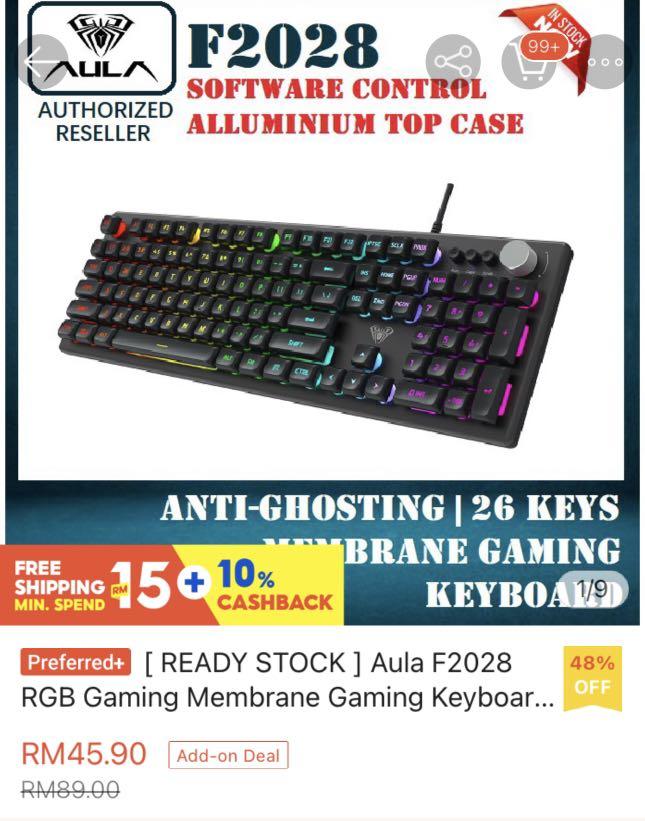 Aula F2028 Mechanical Gaming Keyboard, Video Gaming, Gaming Accessories ...