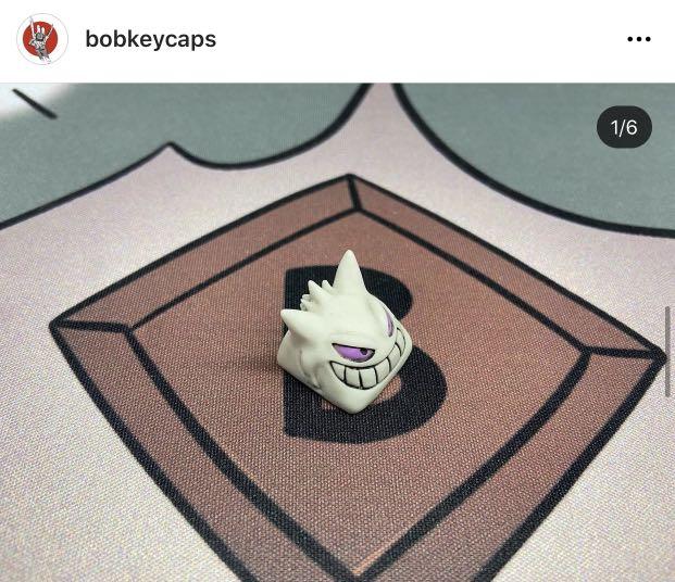 Bob gengar white artisan keycap, Computers & Tech, Parts & Accessories ...