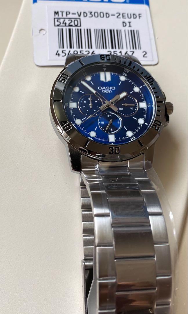 Casio ENTICER MTP-VD300D-2E Multi Hands Gent's Quartz MTPVD300D-2E ...