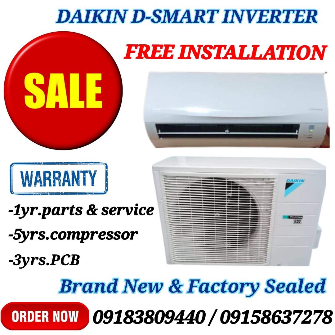 Daikin D-Smart Inverter/Split Type Aircon, TV & Home Appliances, Air ...