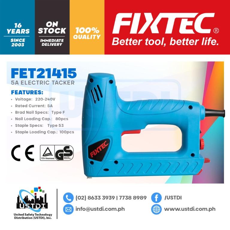 FIXTEC ELECTRIC GUN TACKER (FET21415), Furniture & Home Living ...