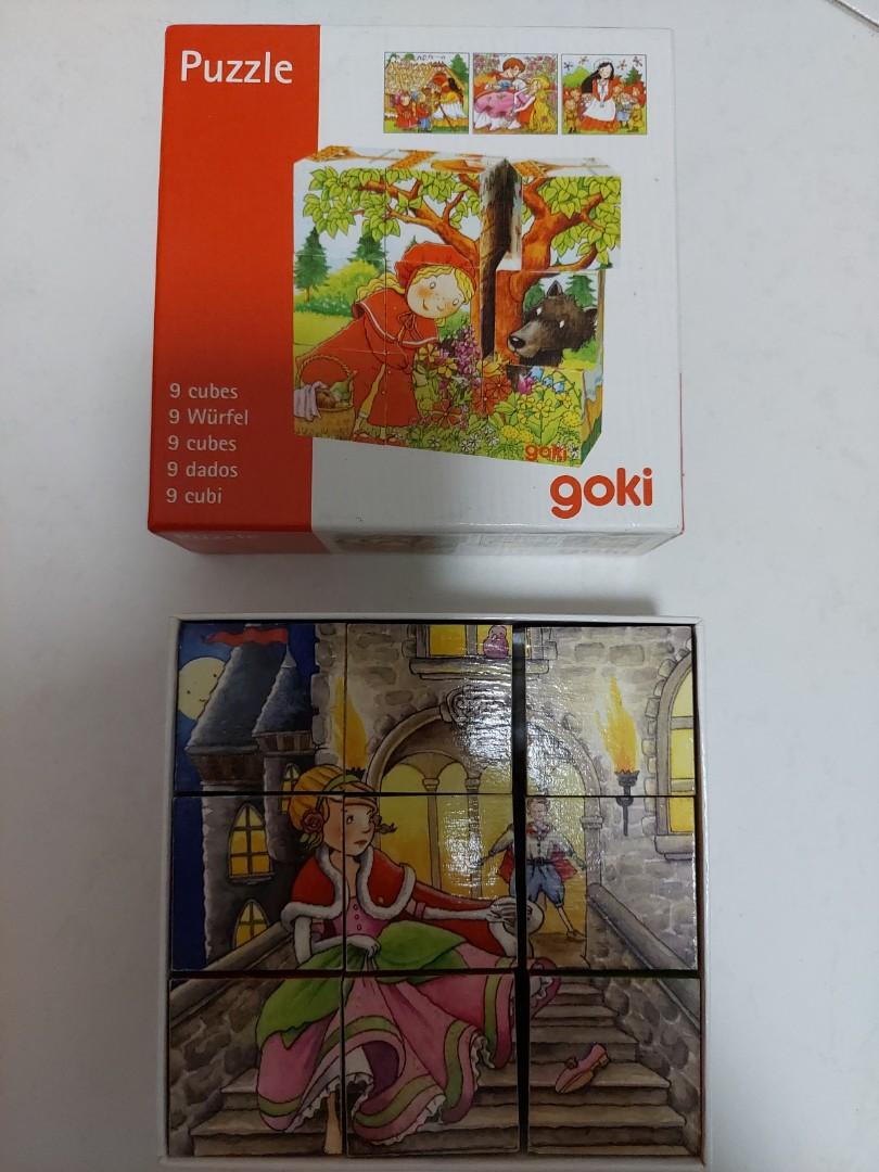 Goki wood puzzle story cubes, Hobbies & Toys, Toys & Games on Carousell