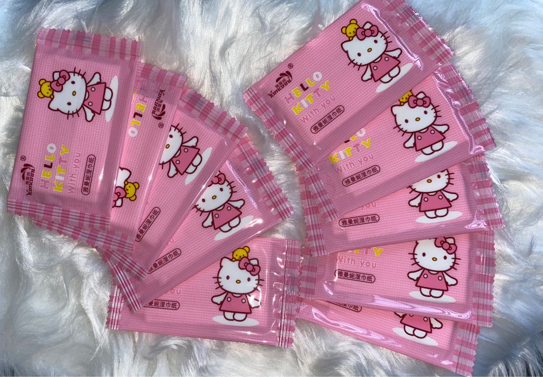 Hello kitty wet wipes, Babies & Kids, Bathing & Changing, Diapers ...