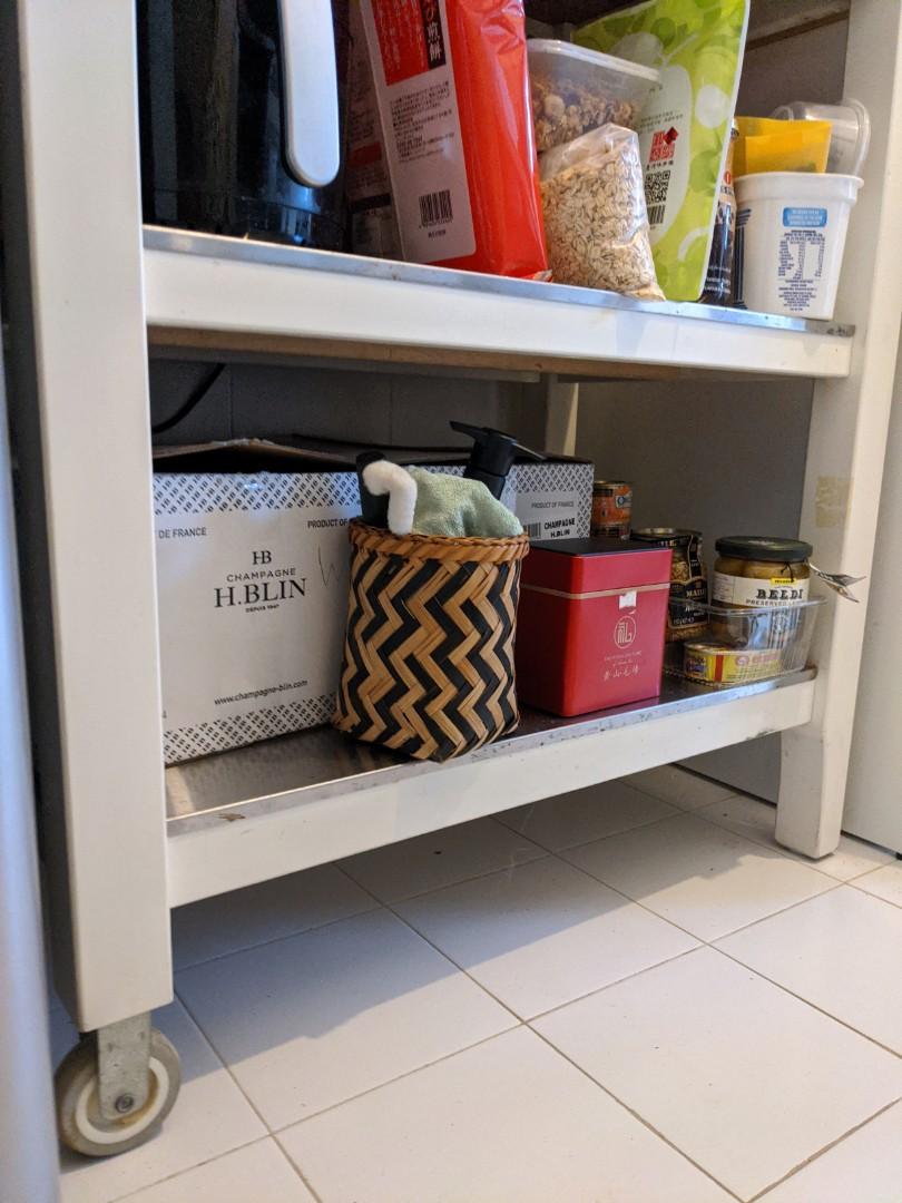 Ikea STENSTORP kitchen trolley, white/oak, Furniture & Home Living ...
