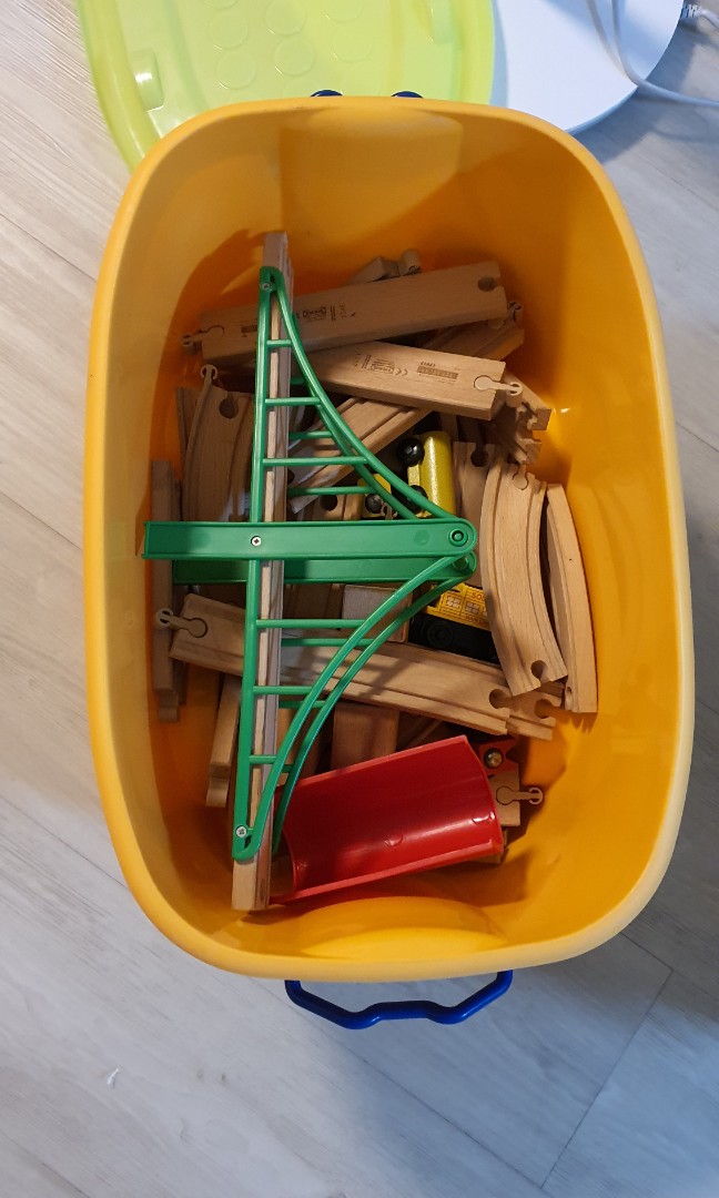 Ikea train track set with free storage box, Hobbies & Toys, Toys ...
