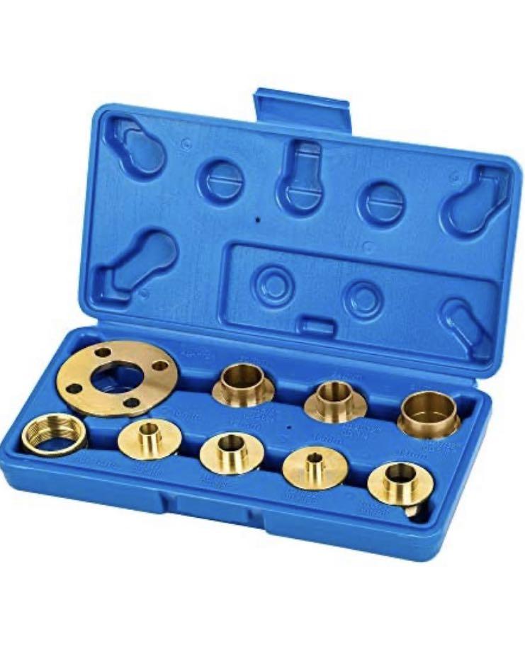 Katsu 10-Piece Brass Router Template Guide Socket Set with Case ...