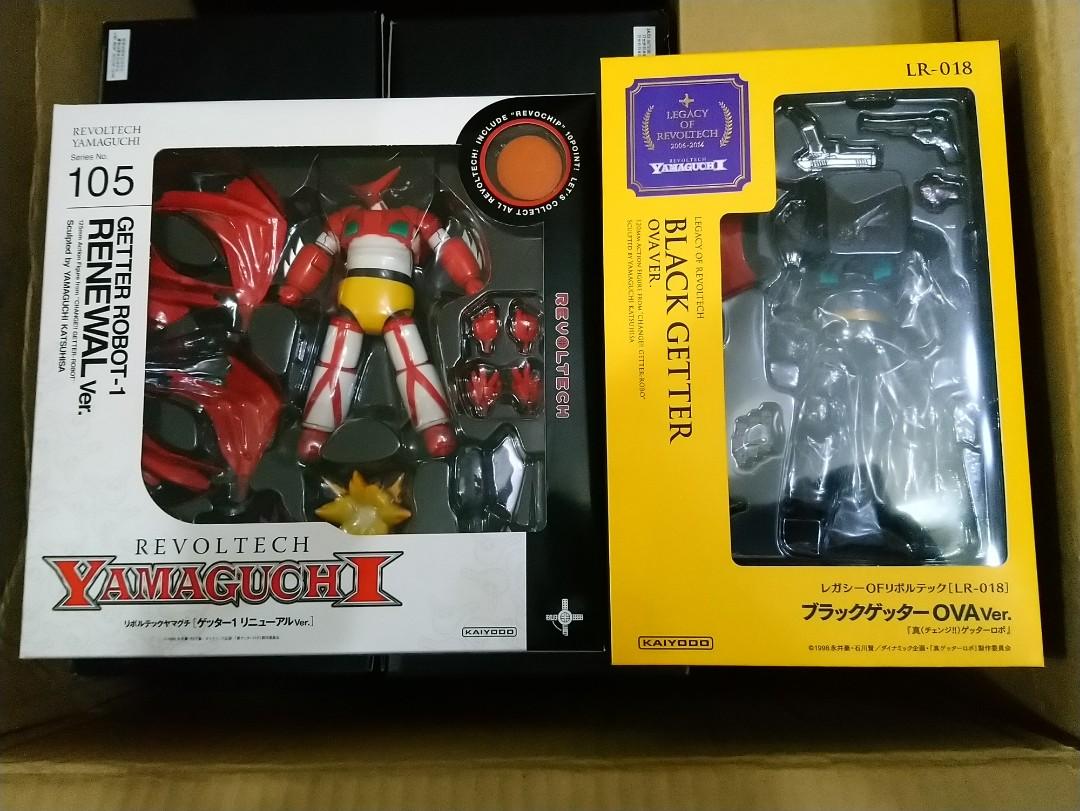 海洋堂 山口式 Revoletch Yamaguchi 105 Getter Robot Getter1 三一萬能俠1號 Renewal Ver + LR-018 Black Getter 黑 ...