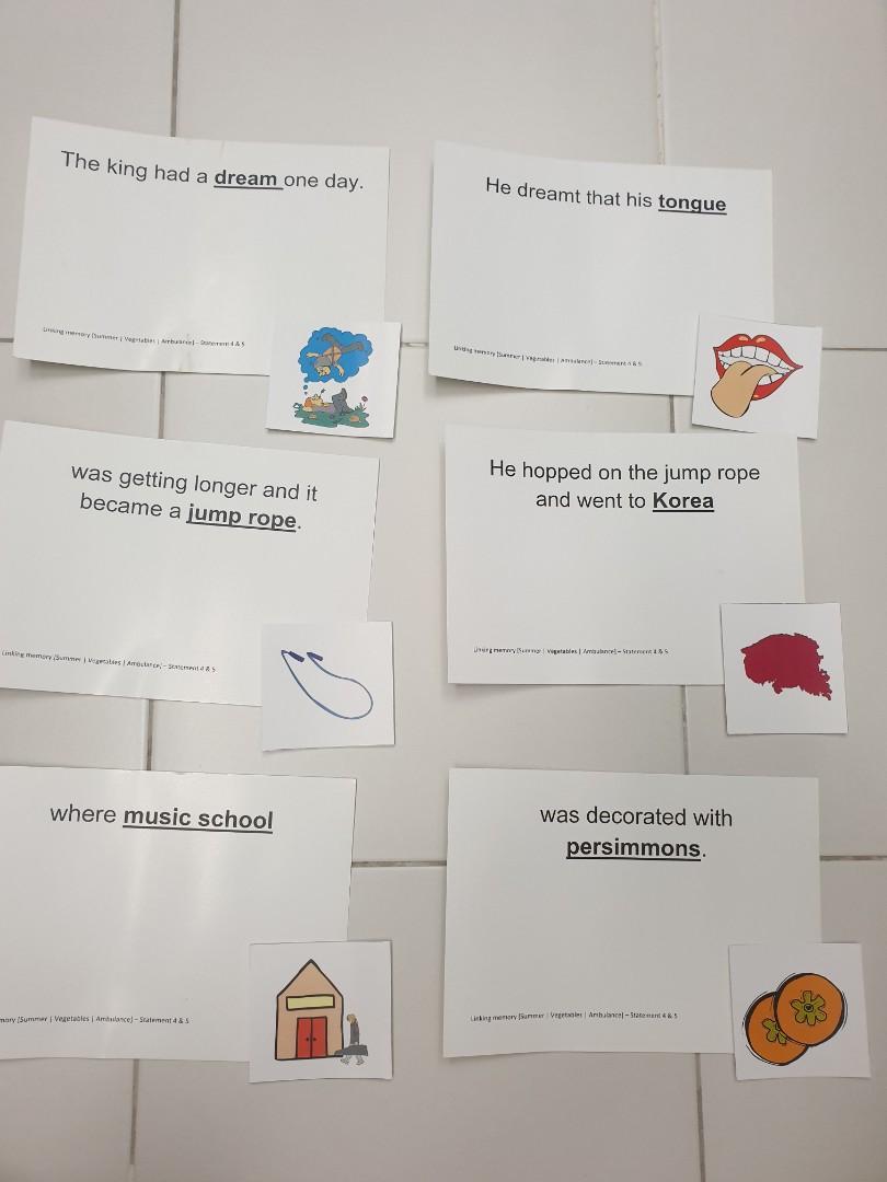 Linking memory with customised flashcards, Everything Else on Carousell