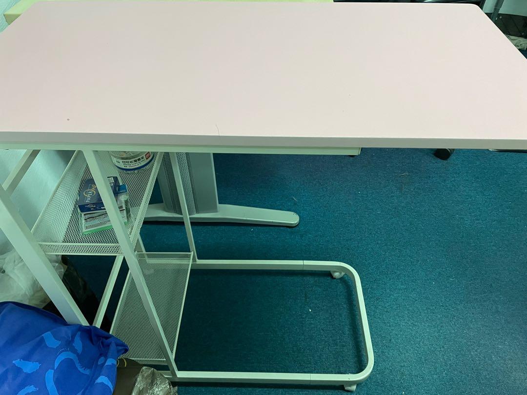Movable small slim long table with rollers, Furniture & Home Living ...