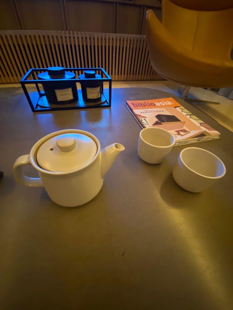 Muji ceramic teapot and cups, Furniture & Home Living, Kitchenware ...