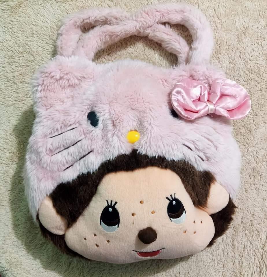ORIGINAL SEKIGUCHI JUMBO HELLO KITTY MONCHHICHI SHOULDER BAG (17 inches), Women's Fashion, Bags ...
