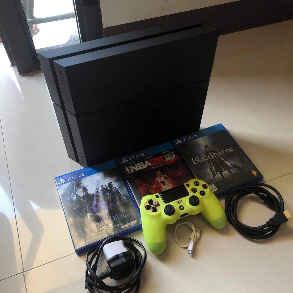 PS4 Phat 500Gb Complete Set Package, Video Gaming, Video Game Consoles ...