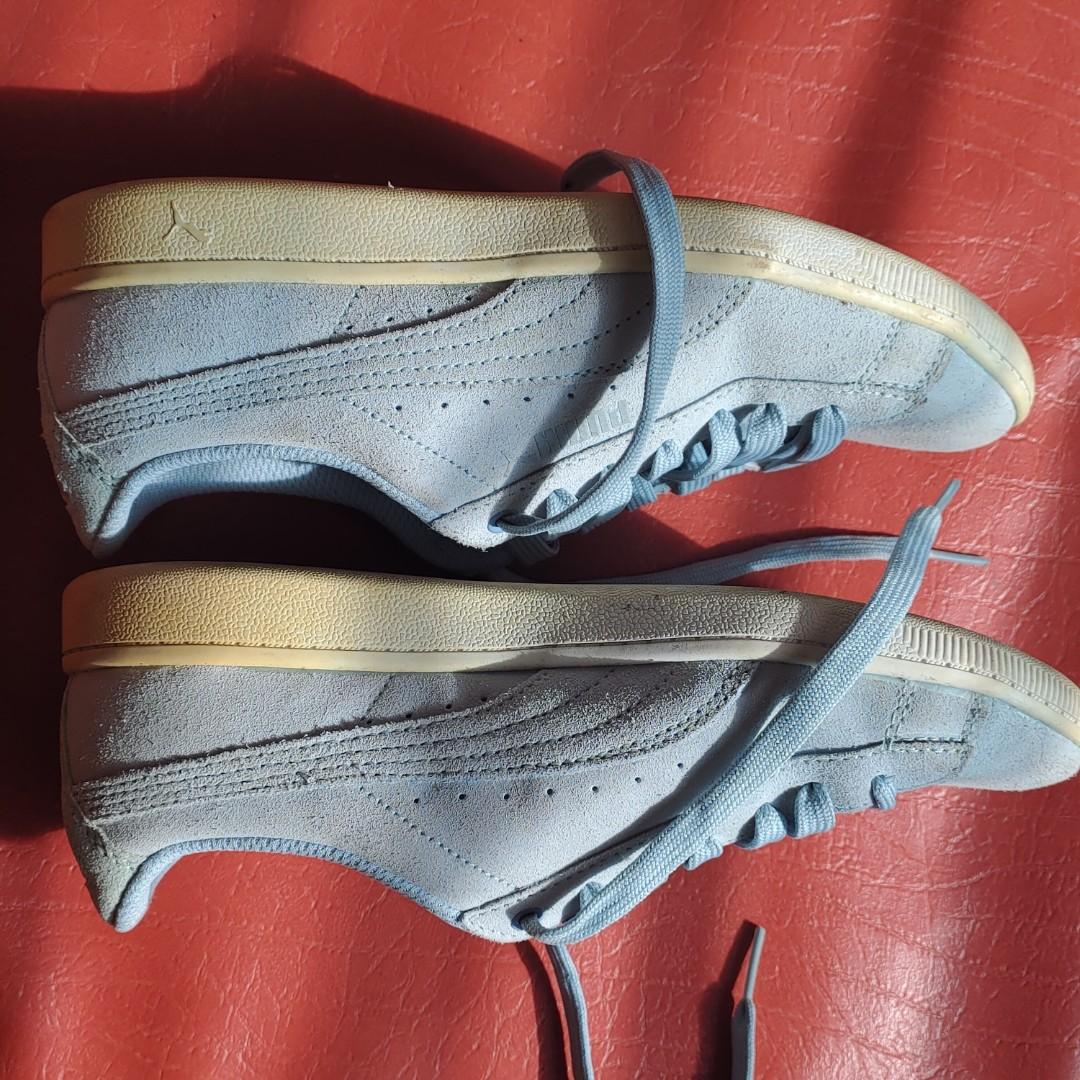 Puma light blue, Women's Fashion, Footwear, Sneakers on Carousell