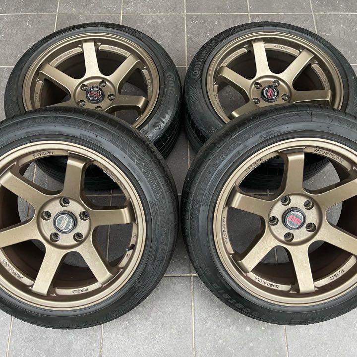 Rim te37 rota 17” siap tayar, Auto Accessories on Carousell