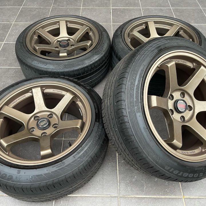 Rim te37 rota 17” siap tayar, Auto Accessories on Carousell