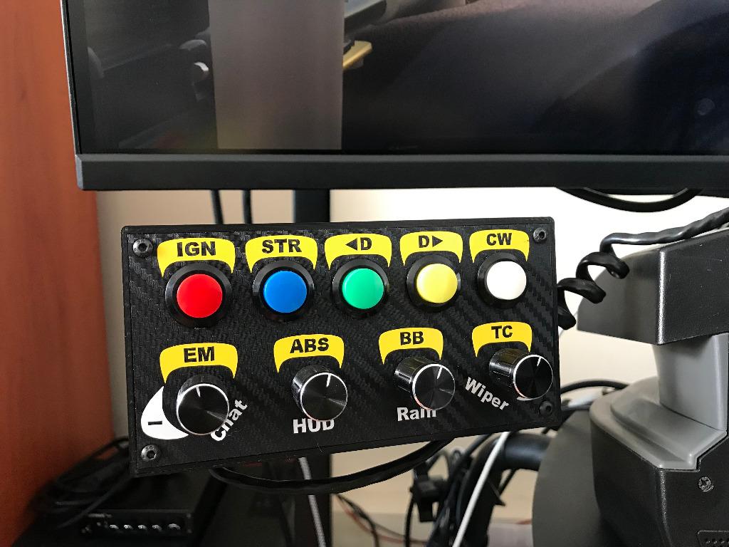 Sim Racing Button Box + Sim Dash RGB Rev(Shift) Light Combo, Video ...