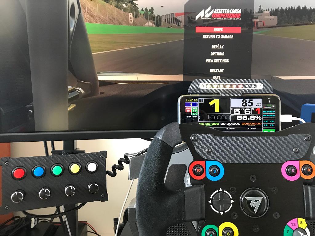 Sim Racing Button Box + Sim Dash RGB Rev(Shift) Light Combo, Video ...