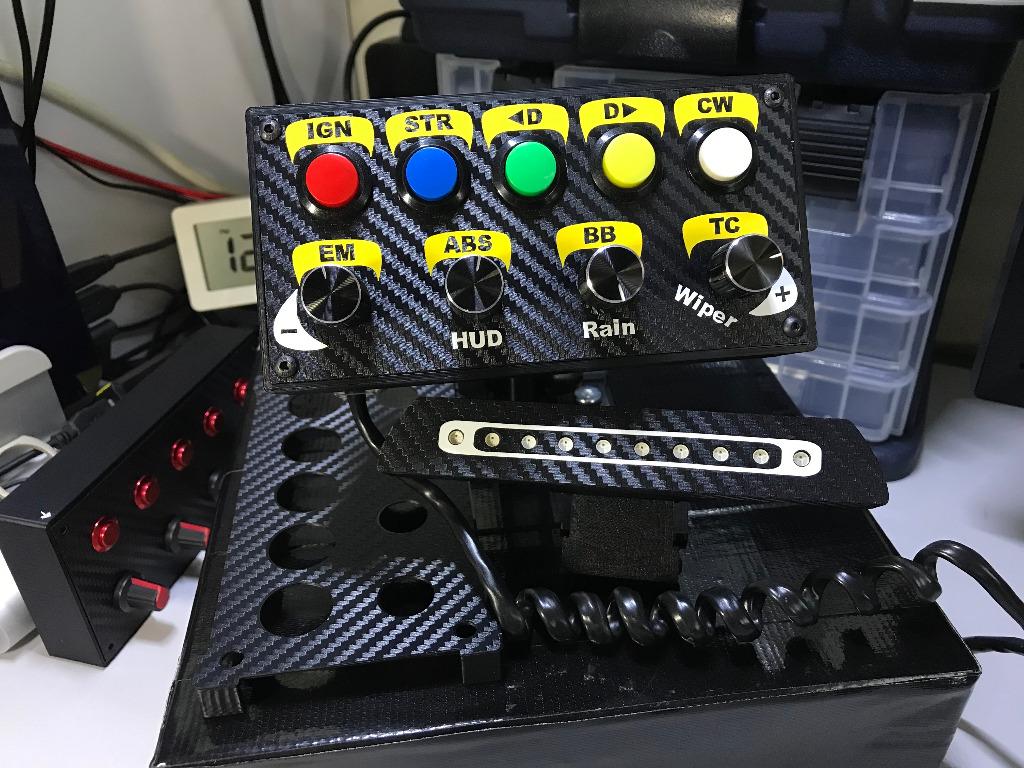 Sim Racing Button Box + Sim Dash RGB Rev(Shift) Light Combo, Video ...