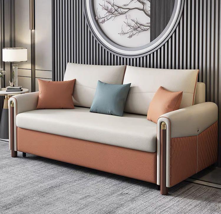 Single Size LYRA Sofa Bed Easy Transformable Pull-Out Hydraulic ...