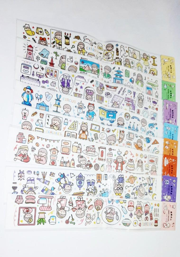 Sticker Kertas Gambar Kartun untuk Dekorasi Scrapbook, Buku & Alat ...
