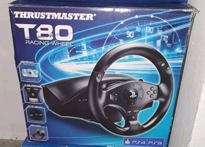 Thrustmaster T80 Steering Racing Wheel For PS4 & PS3, Video Gaming ...