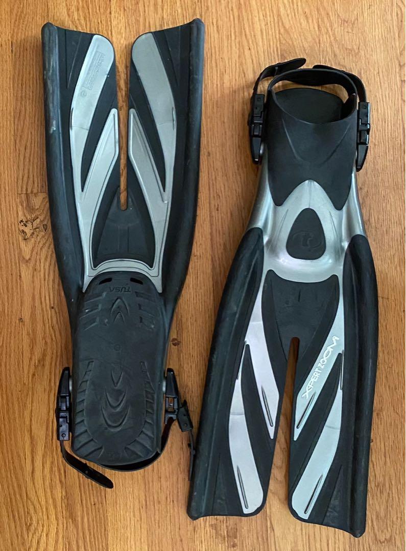 Tusa Scuba X-pert Zoom fins Diver split twin jet pro, Sports Equipment ...