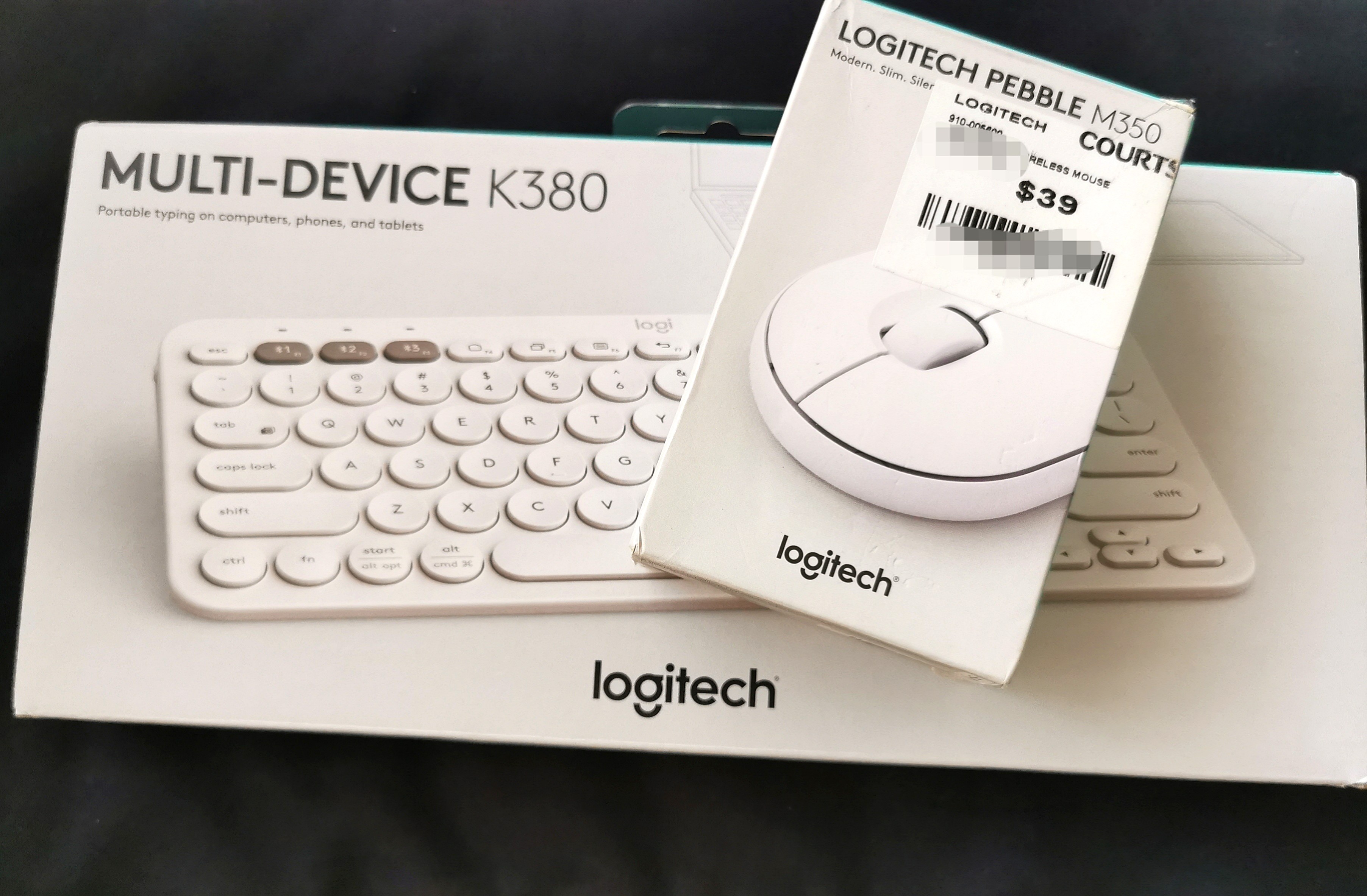 Warranty 2022 Logitech K380 Bluetooth Keyboard M350 Pebble Mouse Bundle Set Ipad