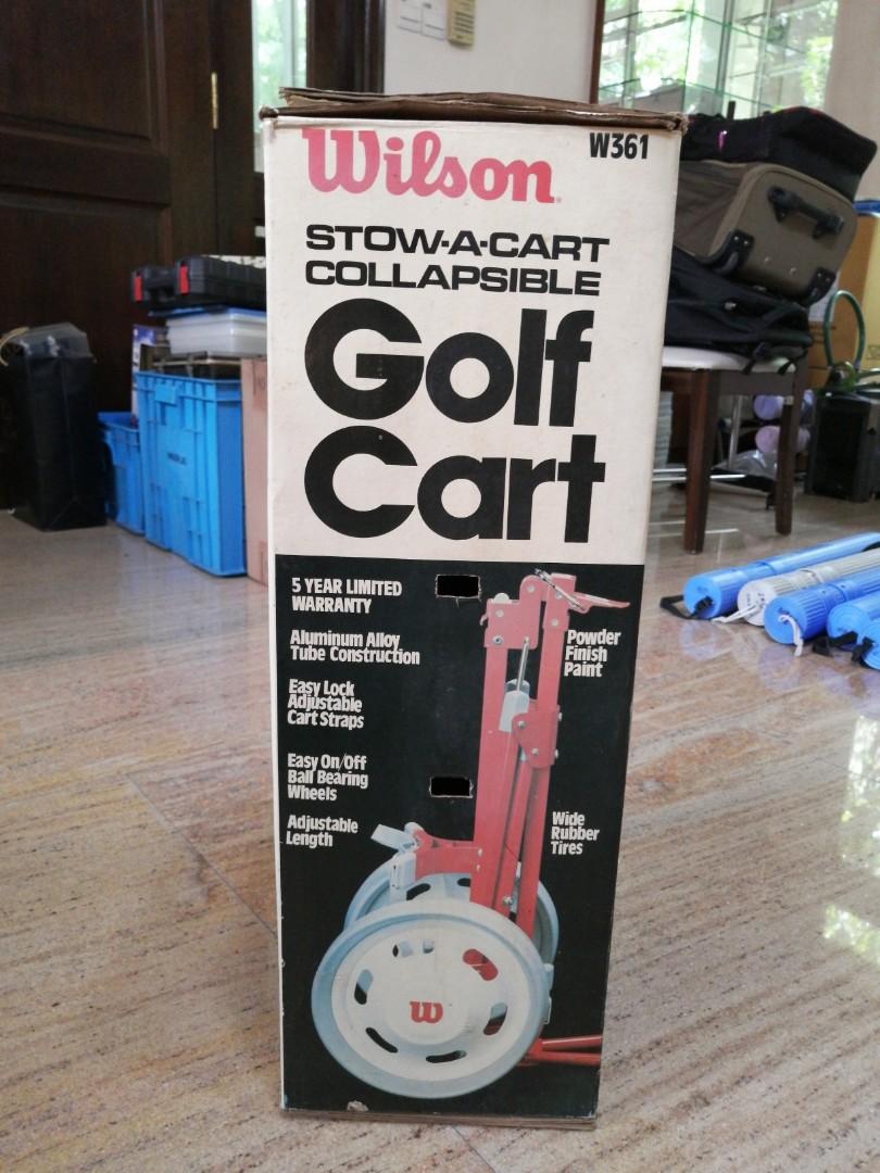 PRICE DROP: Wilson Stow-A-Cart Collapsible Golf Cart, Sports Equipment ...