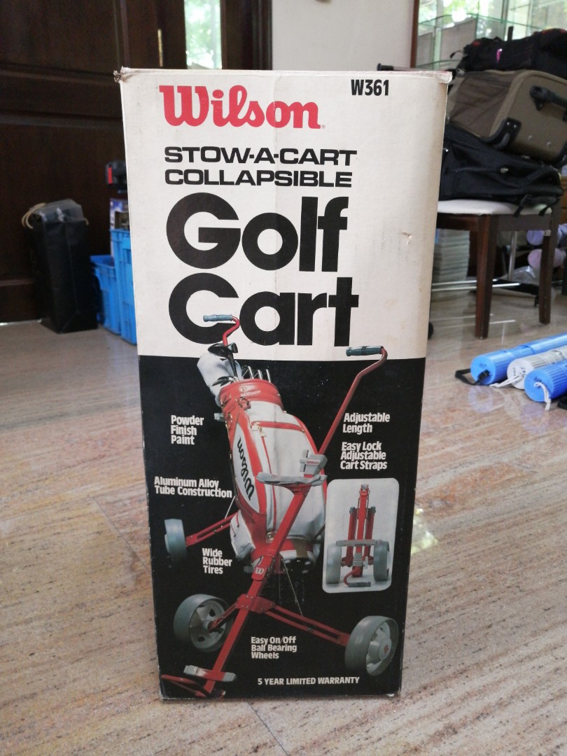 PRICE DROP: Wilson Stow-A-Cart Collapsible Golf Cart, Sports Equipment ...