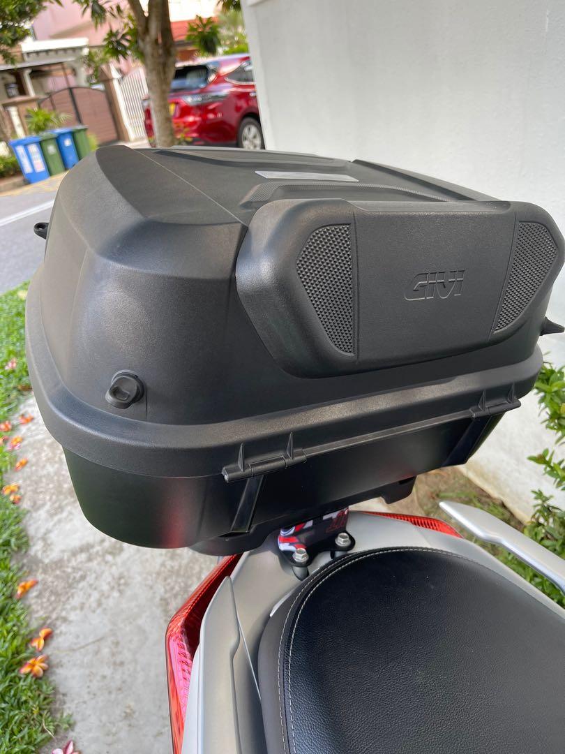 Xmax 300. Givi box & rack, Motorcycles, Motorcycle Accessories on Carousell