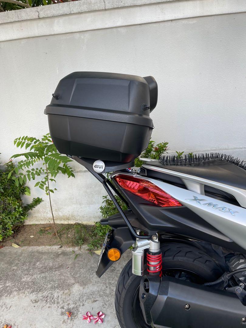 Xmax 300. Givi box & rack, Motorcycles, Motorcycle Accessories on Carousell