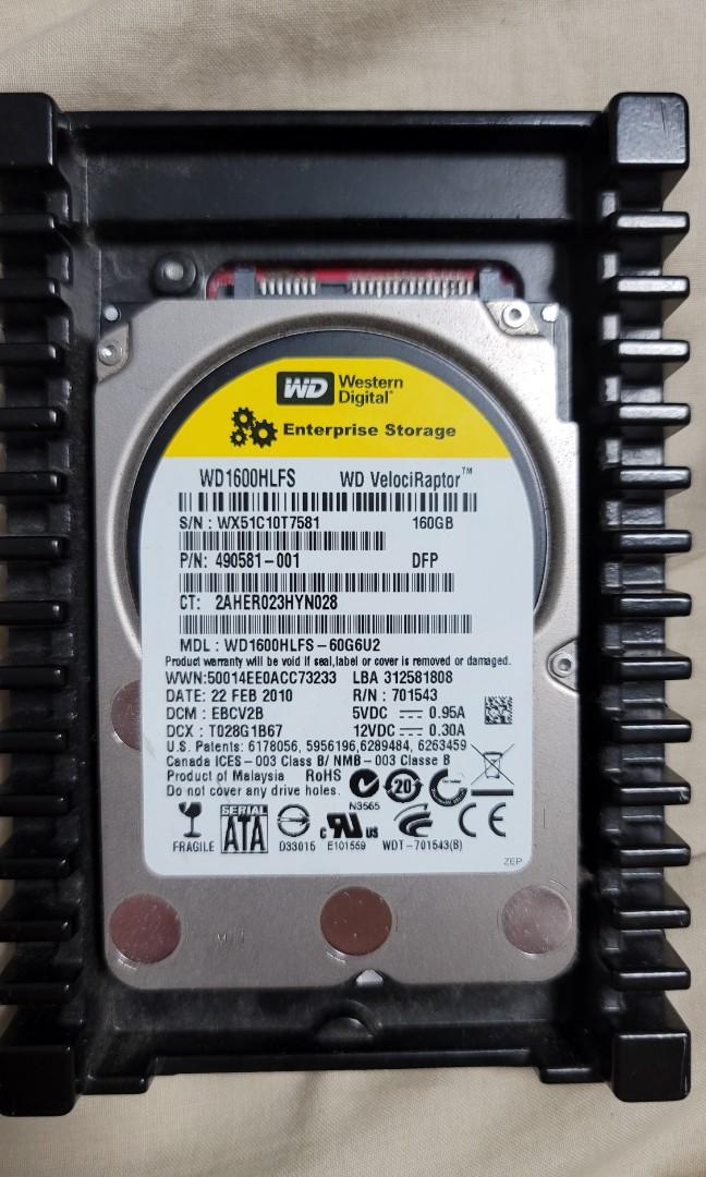 10000 RPM hard disk 160 GB, 電腦＆科技, 電腦周邊及配件, 硬碟及儲存器 - Carousell