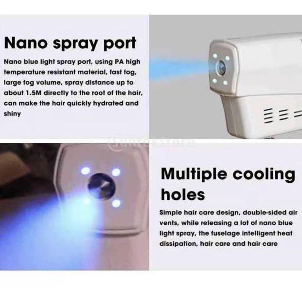 800ML wireless fogging machine blue light nano spray gun disinfectant ...