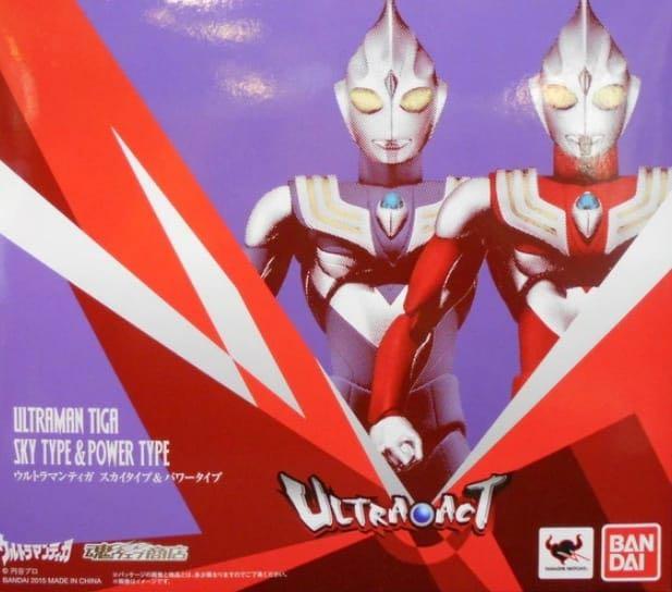 清屋平讓 全新 日版 魂限 Bandai Ultra Act 咸蛋超人 Ultraman Tiga Sky Type & Power Type Action Figure, 興趣及遊戲, 玩具 ...