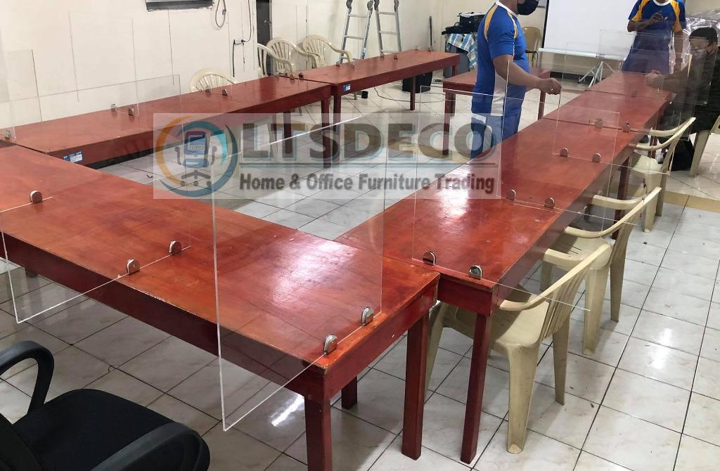 ACRYLIC BARRIER OFFICE PARTITIONS, Furniture & Home Living, Office ...