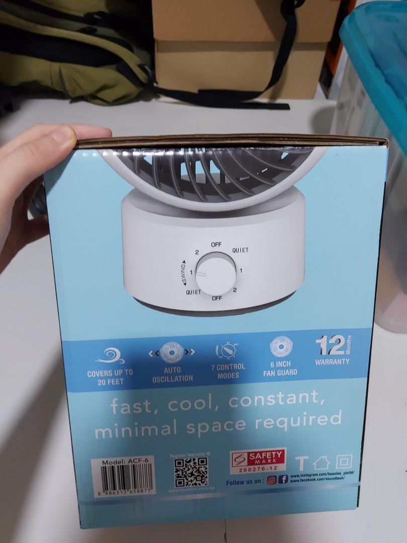 Air circulator fan desk fan soundteoh soundtech, Furniture & Home ...