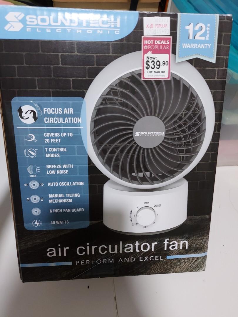 Air circulator fan desk fan soundteoh soundtech, Furniture & Home ...