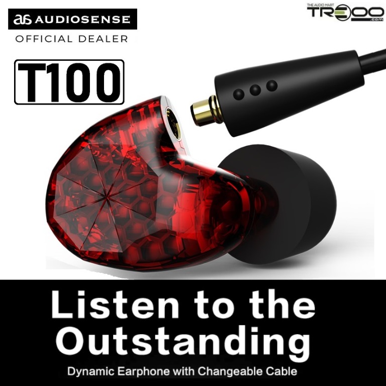 [Official] Audiosense T100 In-Ear Earphone, Audio, Earphones on Carousell