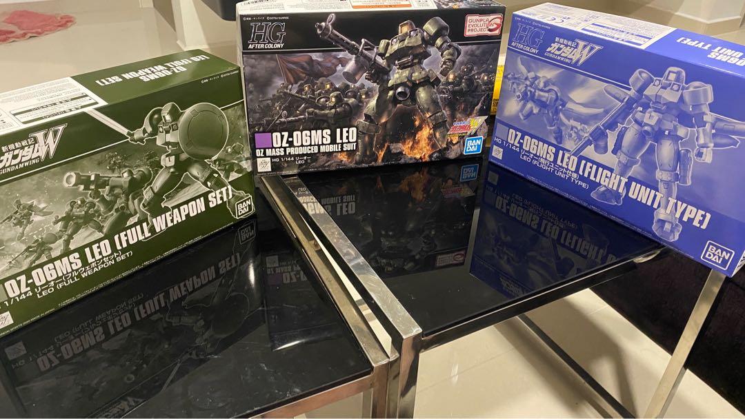 BANDAI HG LEO OZ-06MS + HGAC LEO (Flight Unit Type) + Leo (Full Weapon ...