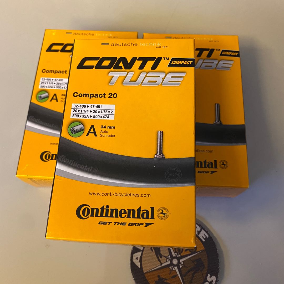 Brand new Continental Conti inner tube Compact 20” schrader valve ...