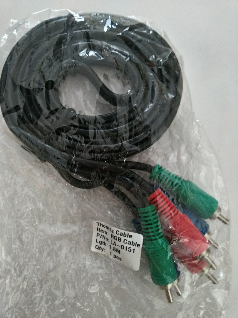 Component RGB cables 1.8M (metre), TV & Home Appliances, TV ...
